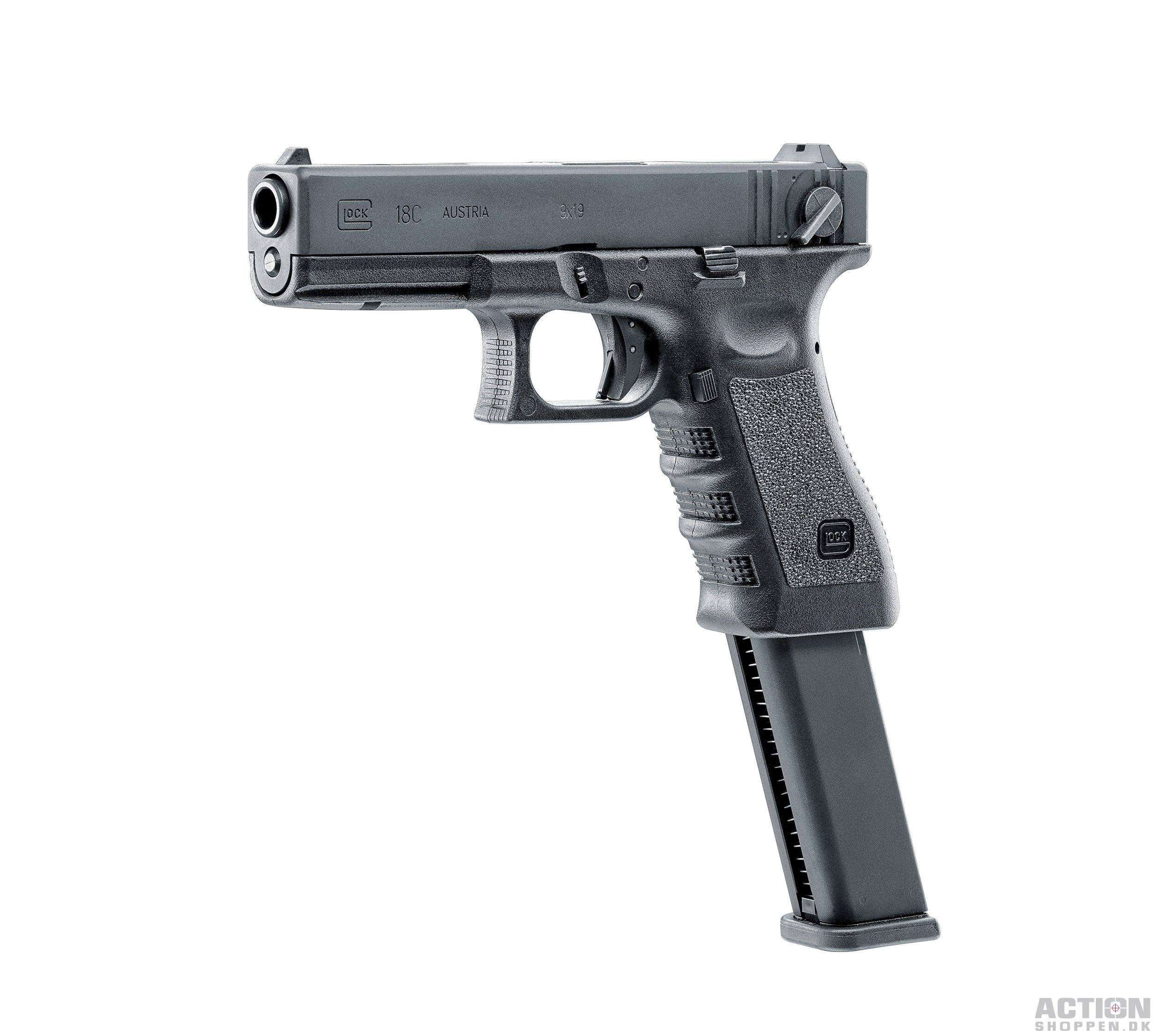 Glock 18C finder du hos Actionshoppen som har alt i Hardball og Softgun